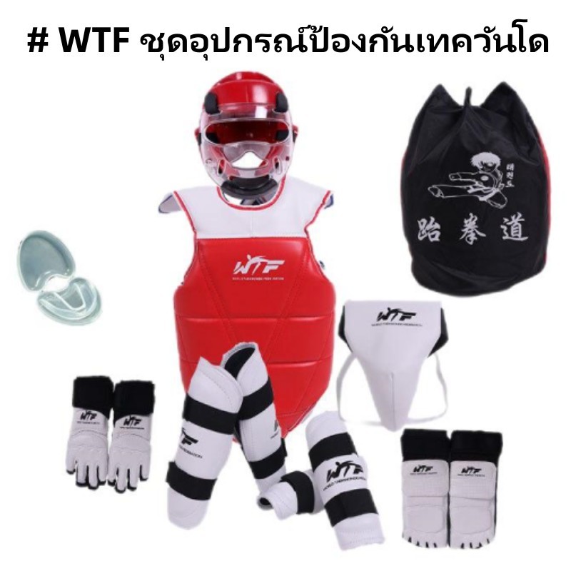 WTF Taekwondo Karate Protective Gear For Kids + With Storage Bag (NEW ...