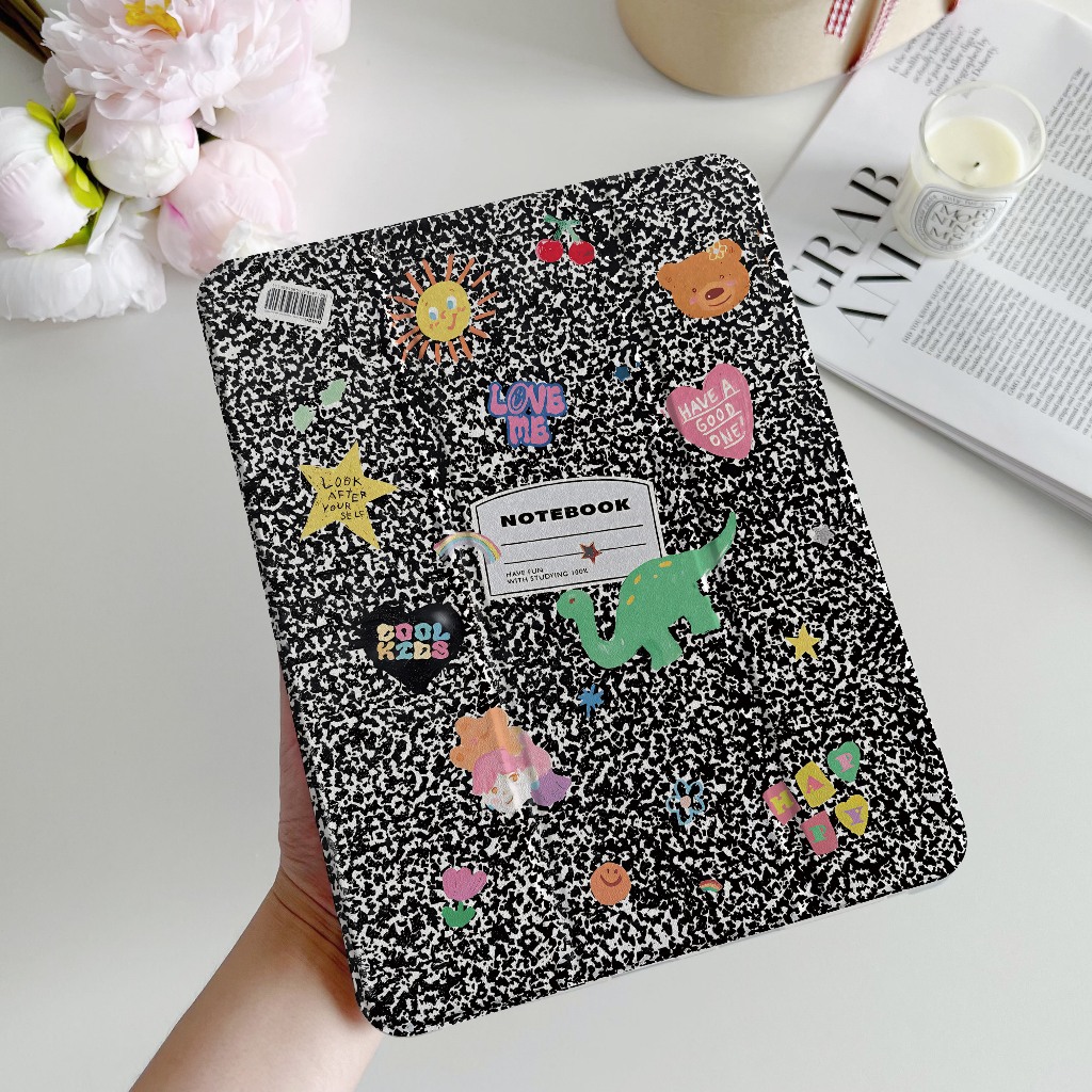 Local Delivery iPad Case Gen9 Notebook Black Dots Gen8 Air5/6/4 Dai Pen ...