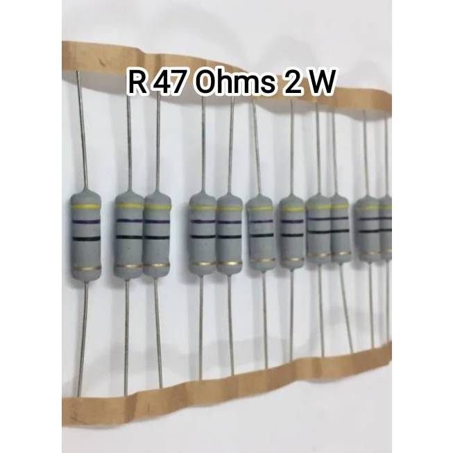 0001205 Resistors 47 Ohm 2 Watt 47 Ohms 2 w 5% (5 Pocket) | Shopee ...