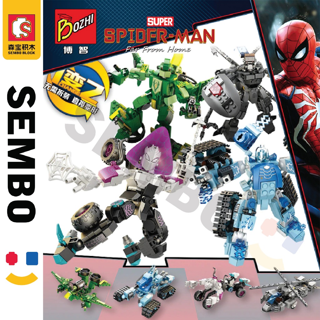 Building Blocks SEMBO BLOCK 360-5 360-6 360-7 360-8 Motorcycle ...