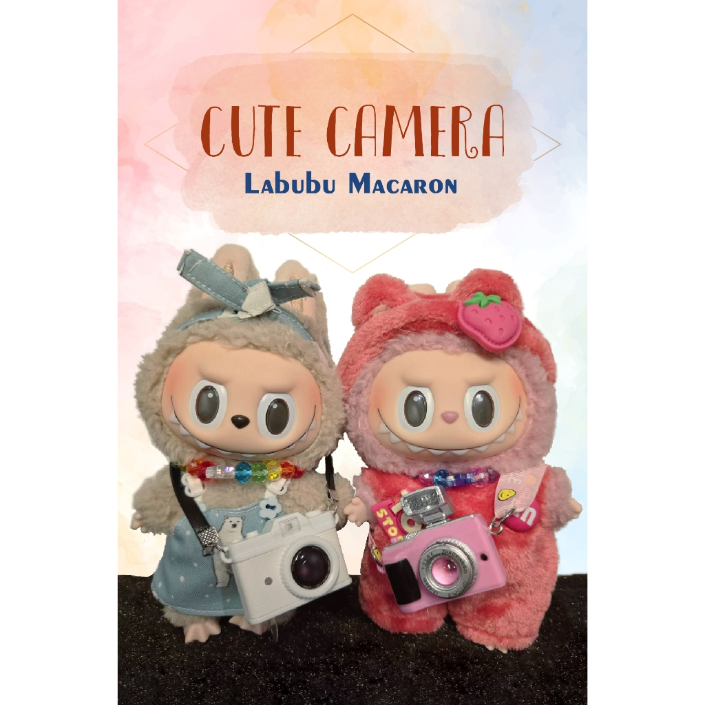 Wai From Thailand Labubu Mini Camera 17 cm Doll Has Flash Light Sound ...