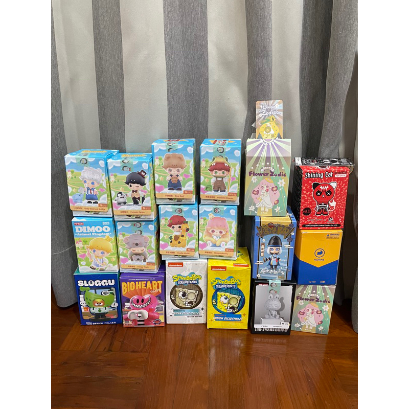 Random Box Popmart Art toy Dimoo Spongbob Onmiyoji Big heart Sloggu ...