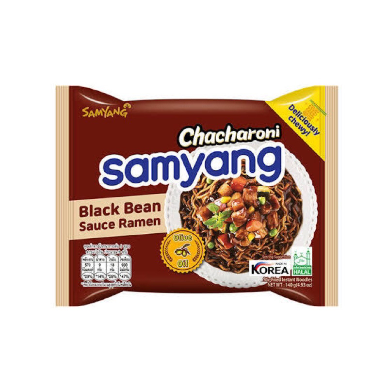 Samyang chacharoni instant noodles 140g. Black Bean Sauce Mix Line ...