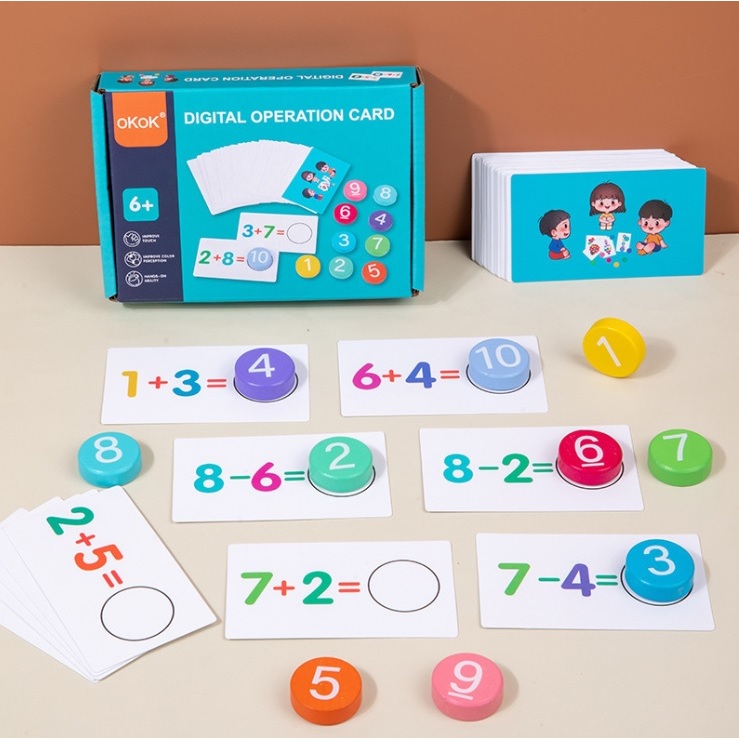Digital Operation Card: Number Learning Teaching Numbers Counting Math ...
