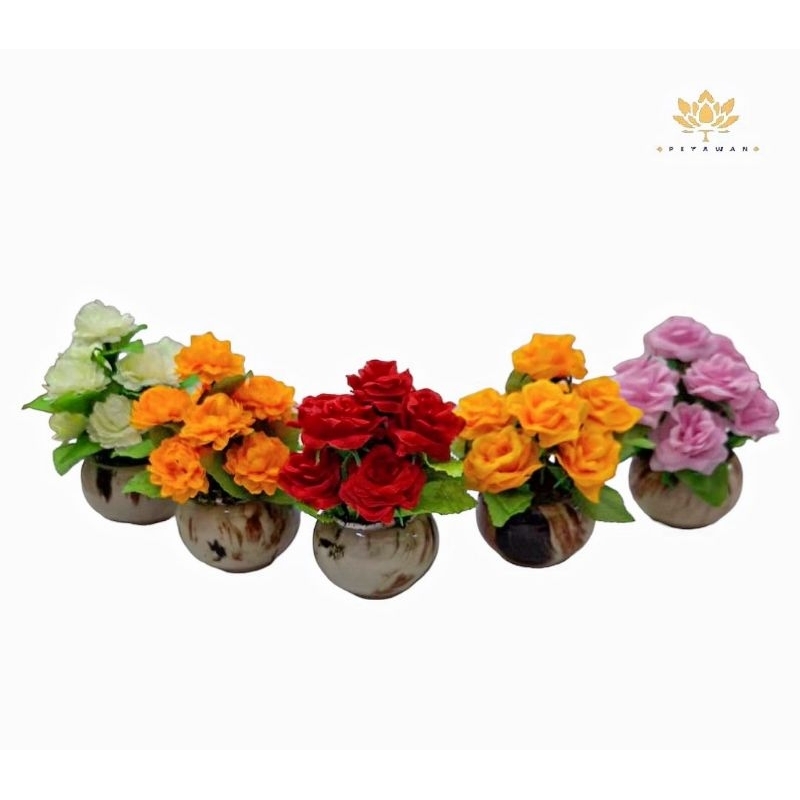 Rose Puja Thao Vejsuwan Artificial Flowers Made Of Fabric (1 Pot ...