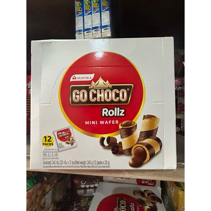 Go choco rollz Mini Wafer Filled With Chocolate Cream (1 Box/12sachets ...