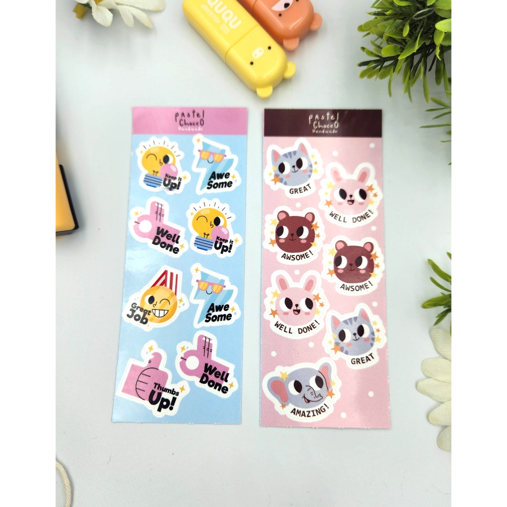 Sight Words Cute Animal Pictures Encouragement Student Reward Stickers ...