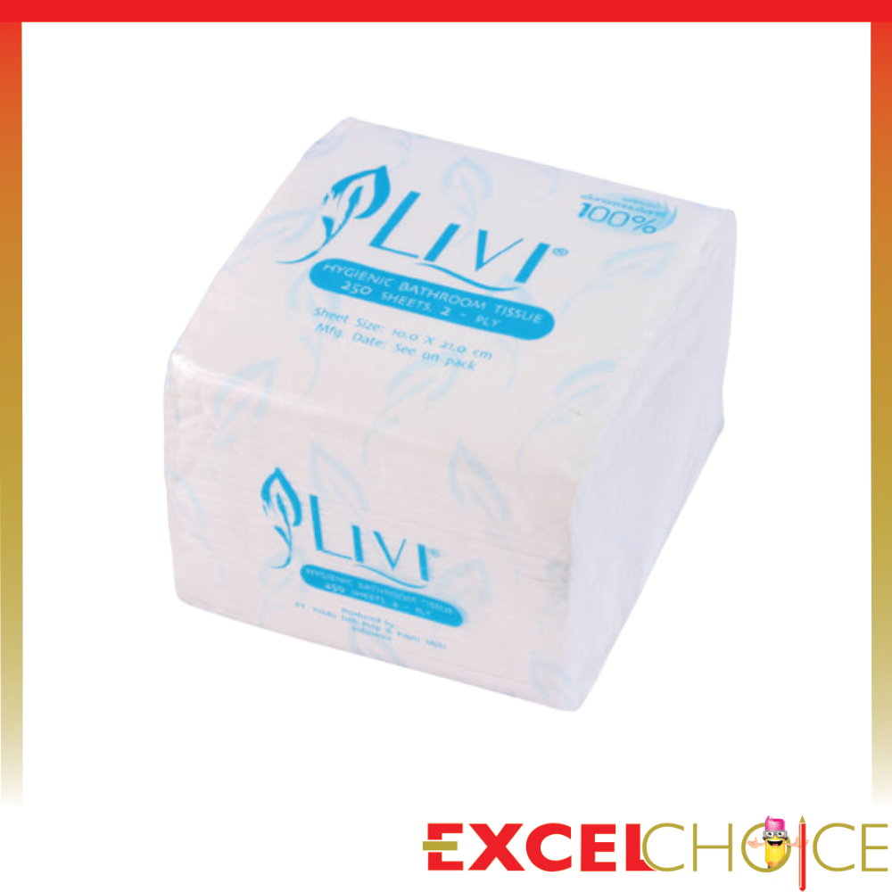 LIVI กระดาษชําระ HBT 250's (Virgin) Livi Hygienic Bathroom Tissue ...