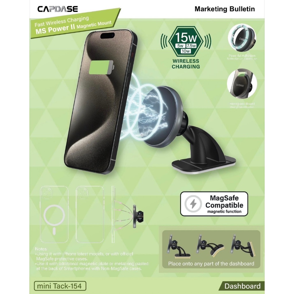 CAPDASE MS Power II Mini Tack-154/Magnetic Mobile Phone Holder With ...