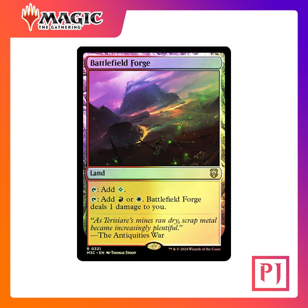 [MTG] Battlefield Forge (Ripple FOIL) [M3C] [LAND] [RARE] [FOIL] [ENG ...