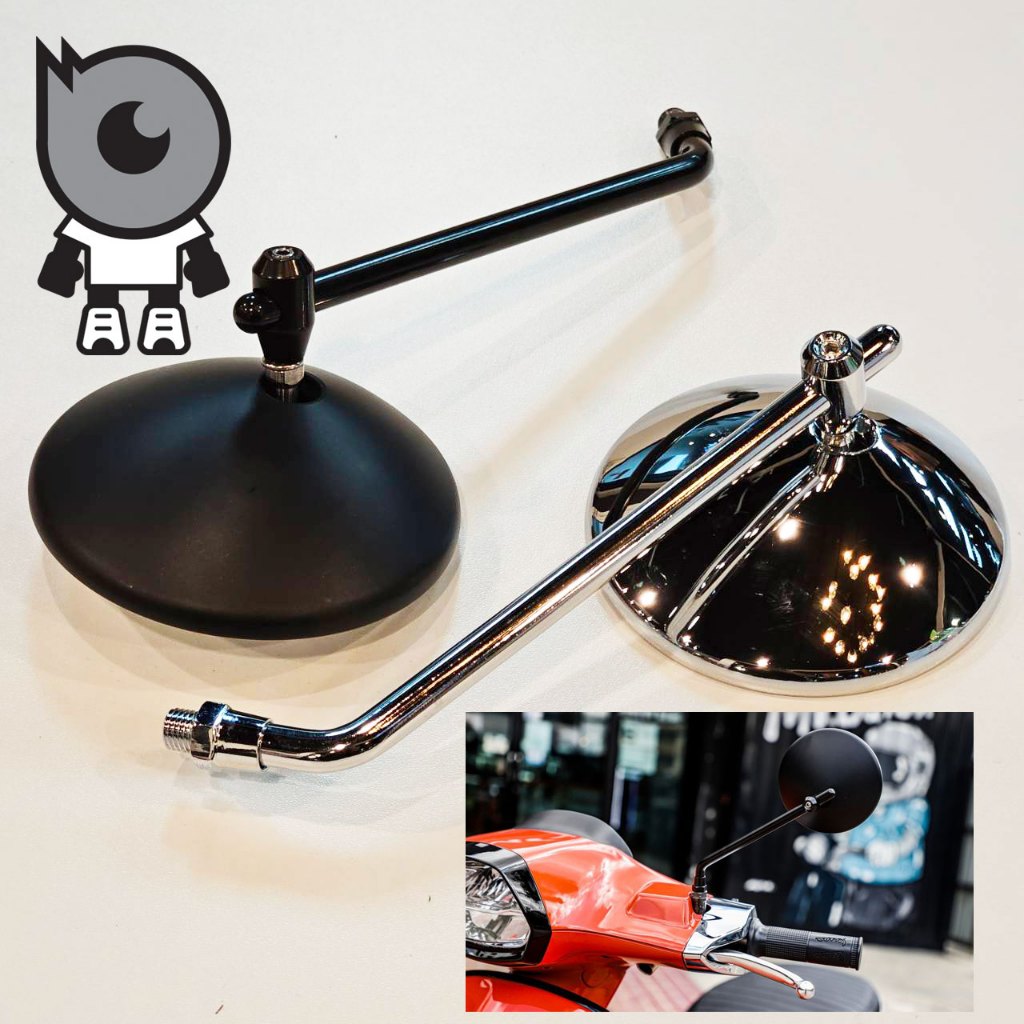 Round Premium Slide Mirror Original Position For New Vespa And ...