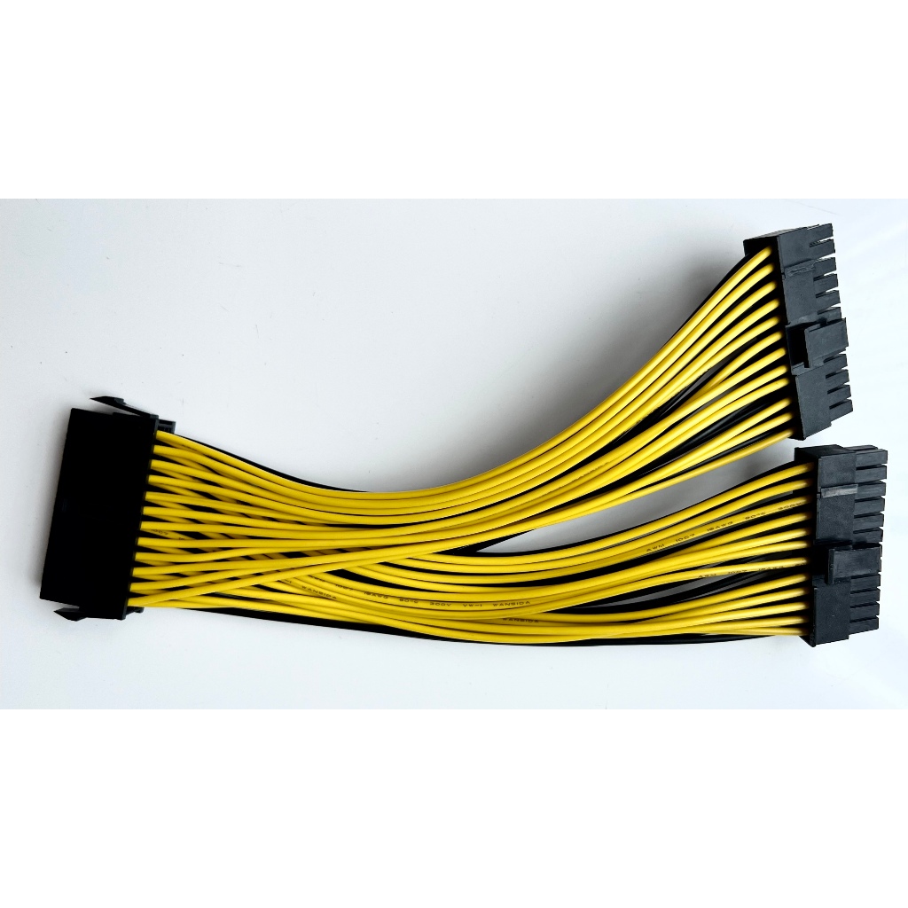 20 Cm 1 To 2 Ports PSU Power Supply 24-pin Splitter Cable 24pin 20+4 ...