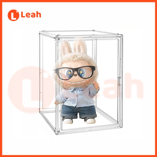 Labubu Model Storage Box Acrylic Display Case Floor Magnetic Lock Open ...