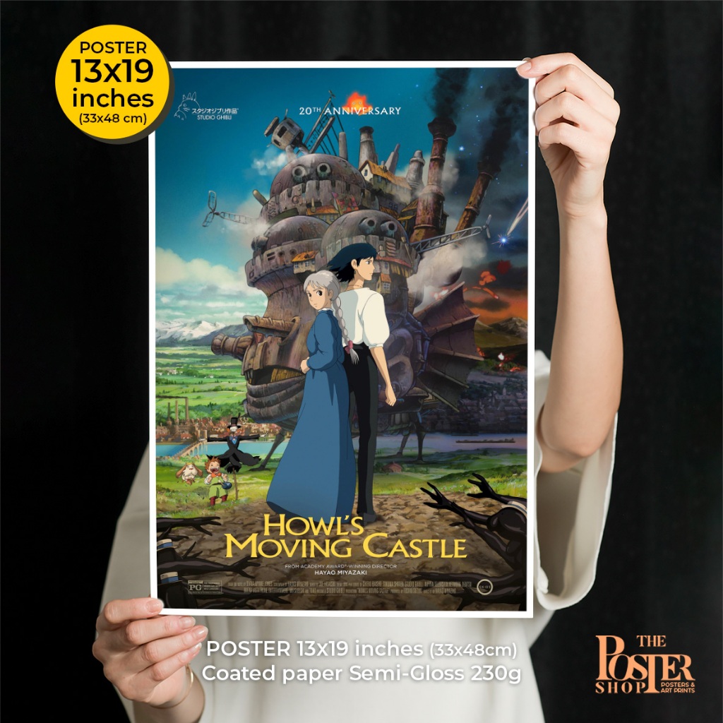 Howl's Moving Castle By Hayao Miyazaki/Studio Ghibli Magic Size 33x48 ...