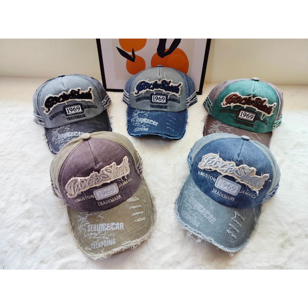 Two-Tone Bleached Baseball Cap NEW Cool Pattern Can Be Worn By Both Men ...