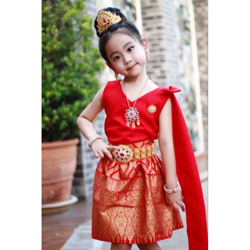 Thai Dress Applied Shoulder Bow Decoration (kw) | Shopee Philippines