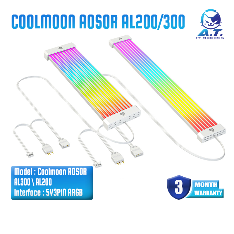 Custom Cable For PSU 24 PIN GPU 6-8 COOLMOON AOSOR AL300 AL200 ARGB ...