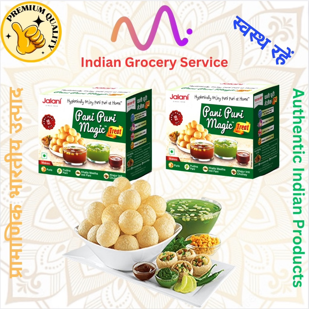 Jalani Pani Puri Magic 220g X 2 Boxes/4 Boxes Fried Flour Sheets Indian ...