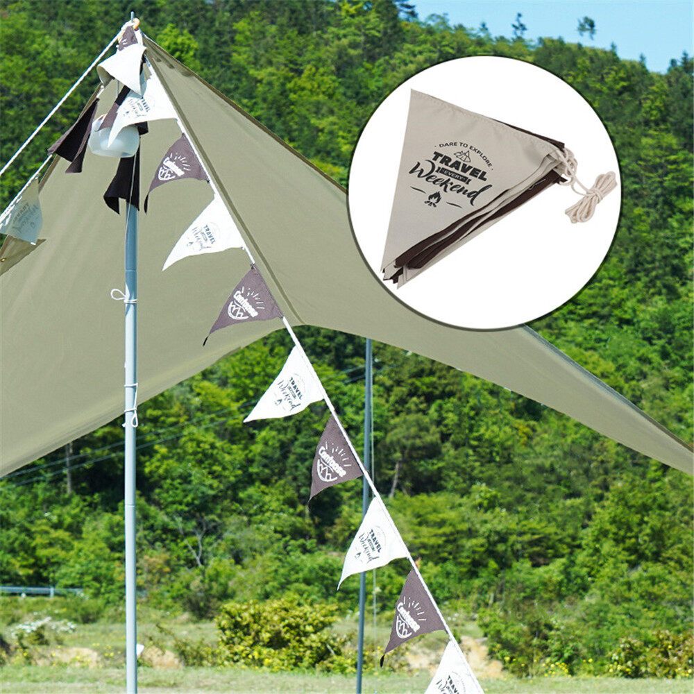 4 Meter Tent Decorations 16 Flags Canvas Patterns Camping Tents Wind ...