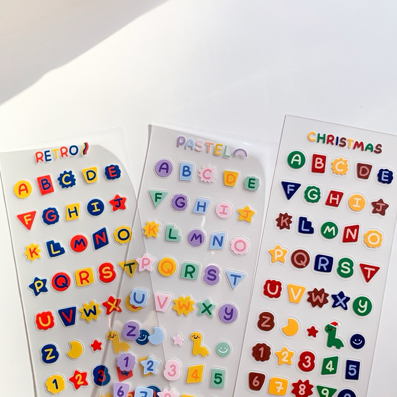 STICKER Nong Kruk ABC pvc Transparent/1 Sheet | Shopee Philippines