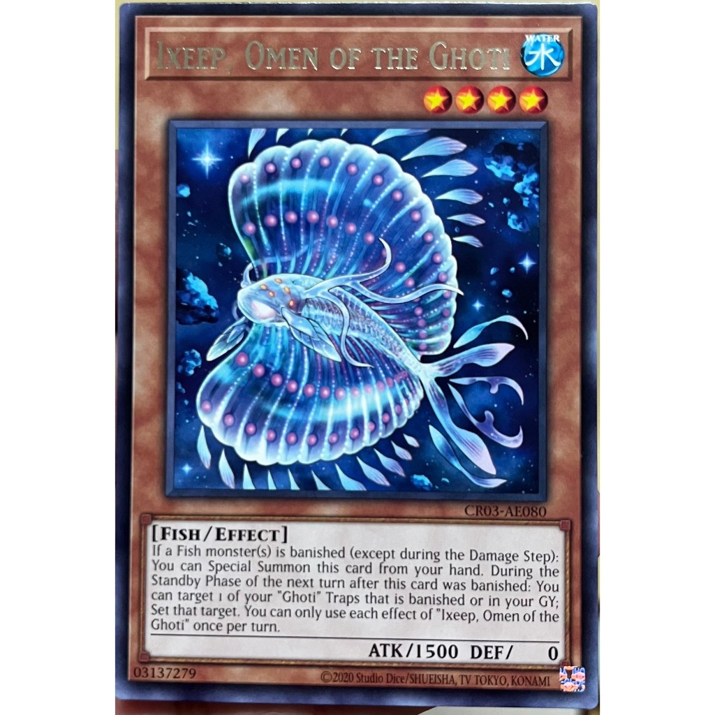 Yugioh Asia-Eng [CR03-AE080] Ixeep Omen of the Ghodi (Rare) Authentic ...