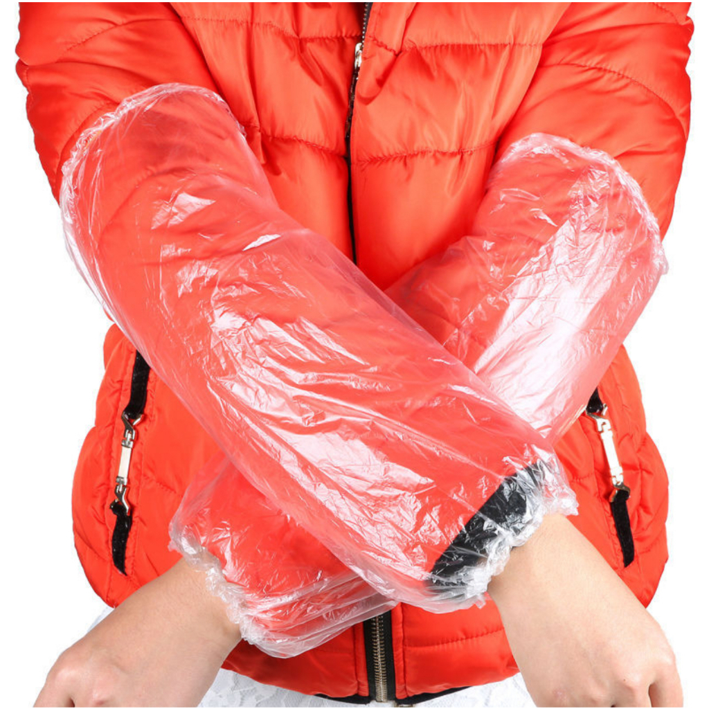 Disposable Plastic Arm Sleeves Thick And Waterproof PE 1 Pack Of 25 ...