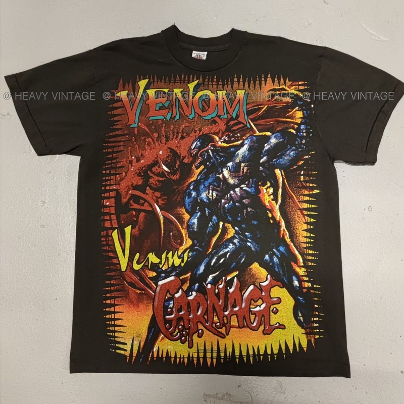 VENOM VS CARNAGE Label USA Big Screen vintage shirt Marvel Cartoon ...