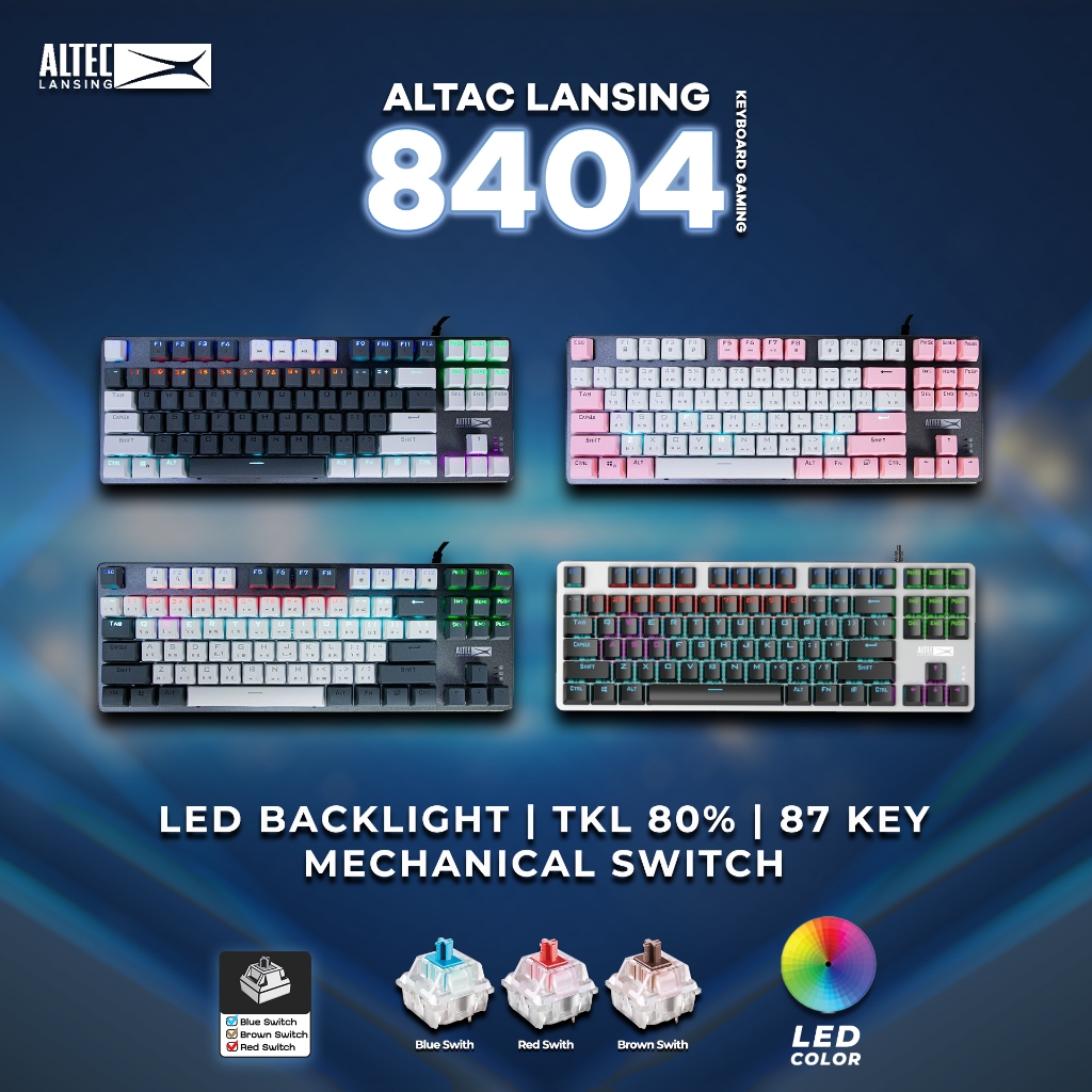 Mechanical Altec Lansing Gaming Keyboard 8404 (Blue brow red Switch ...