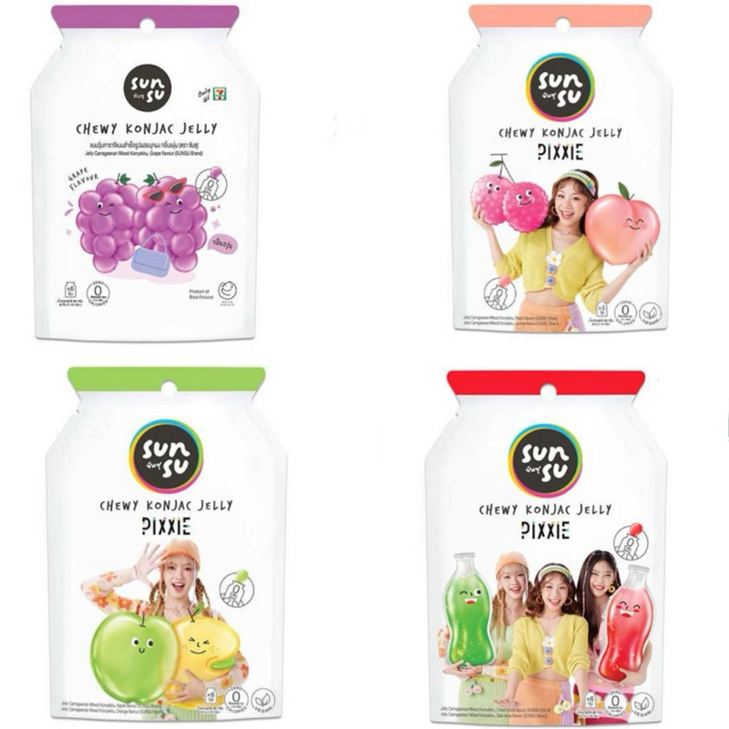 Sunsu Jelly Mixed With Konjac. Choice Of Flavor (Pack 6 Pieces ...
