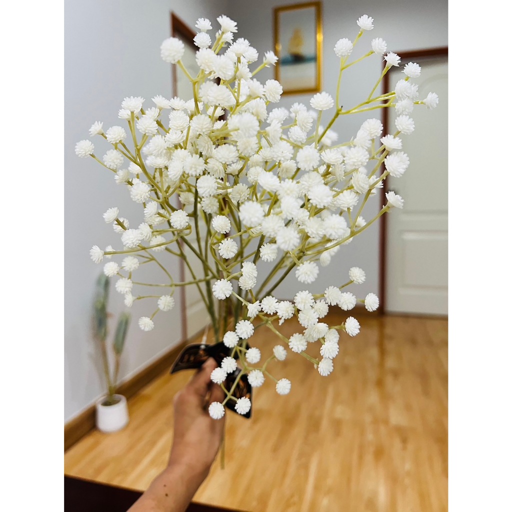 White Pikul Flower 45-50 Cm Long Stem 64 Flowers Per Bouquet Fake ...