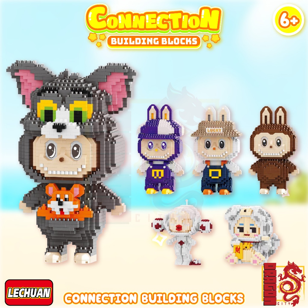 Linkgo kimmon Skullpanda Labubu Nanoblock There Are Many Types Of ...