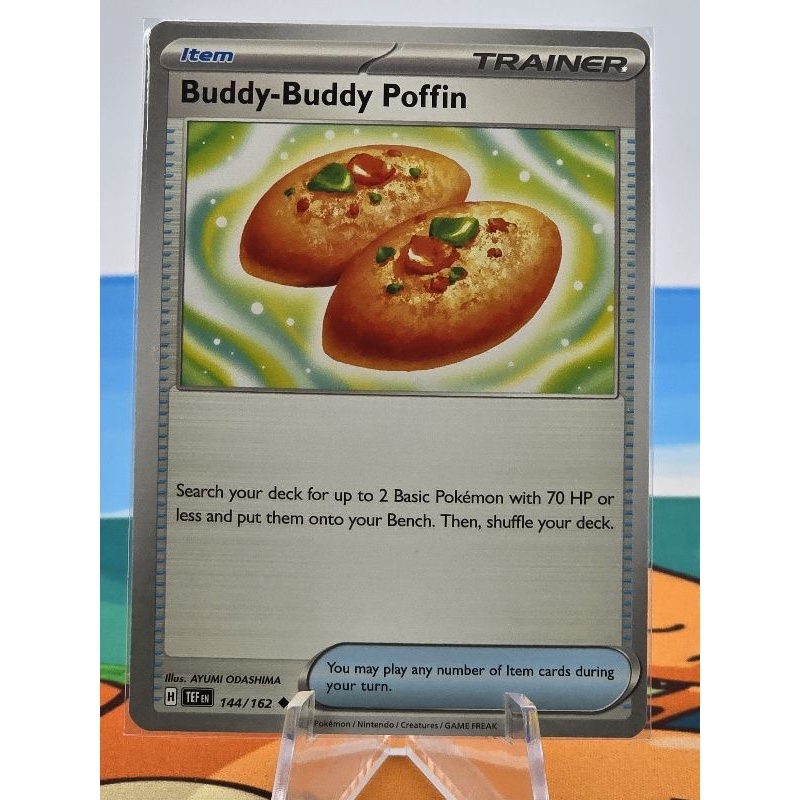 Pokemon Card "Buddy-Buddy Poffin Trainer 144/162" ENG Temporal Forces ...