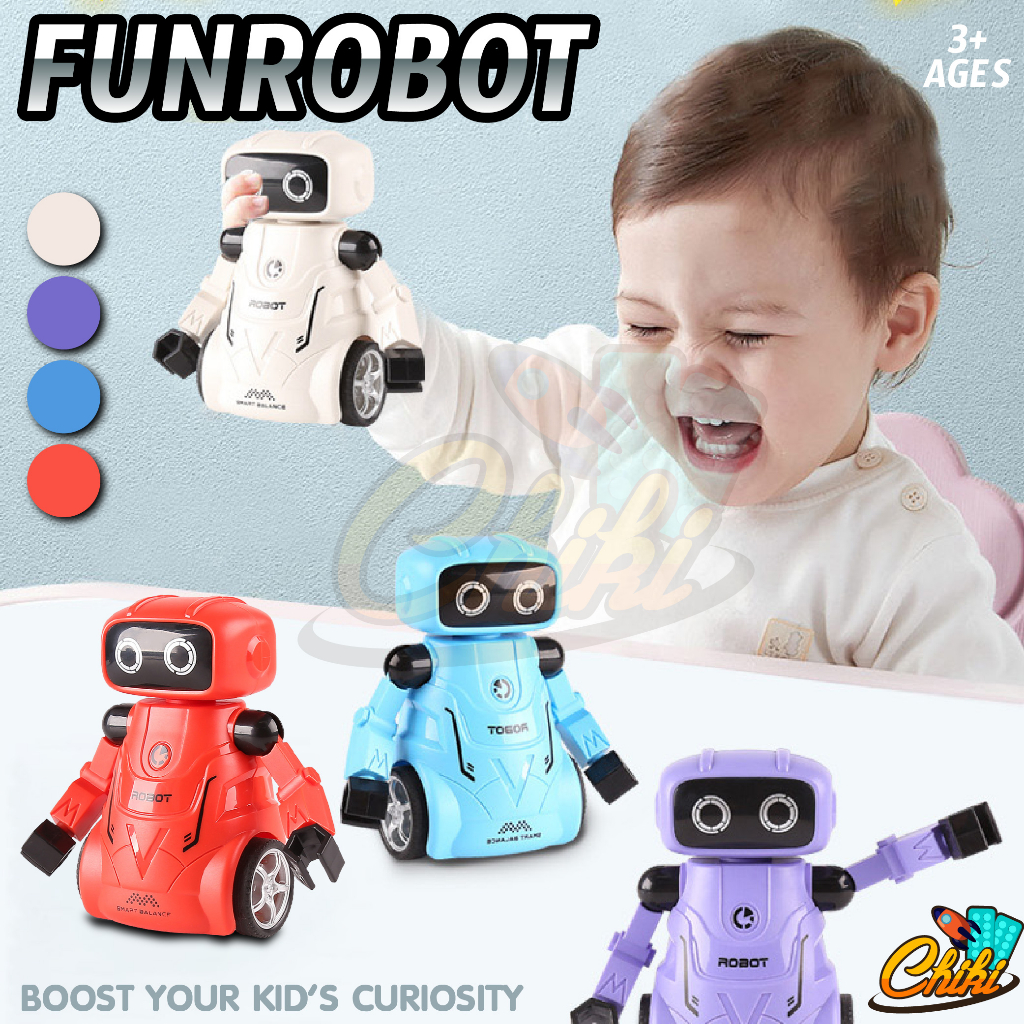 Children's Toys FUNROBOT Robot Wind Up When Moving Arms And Heads Move ...