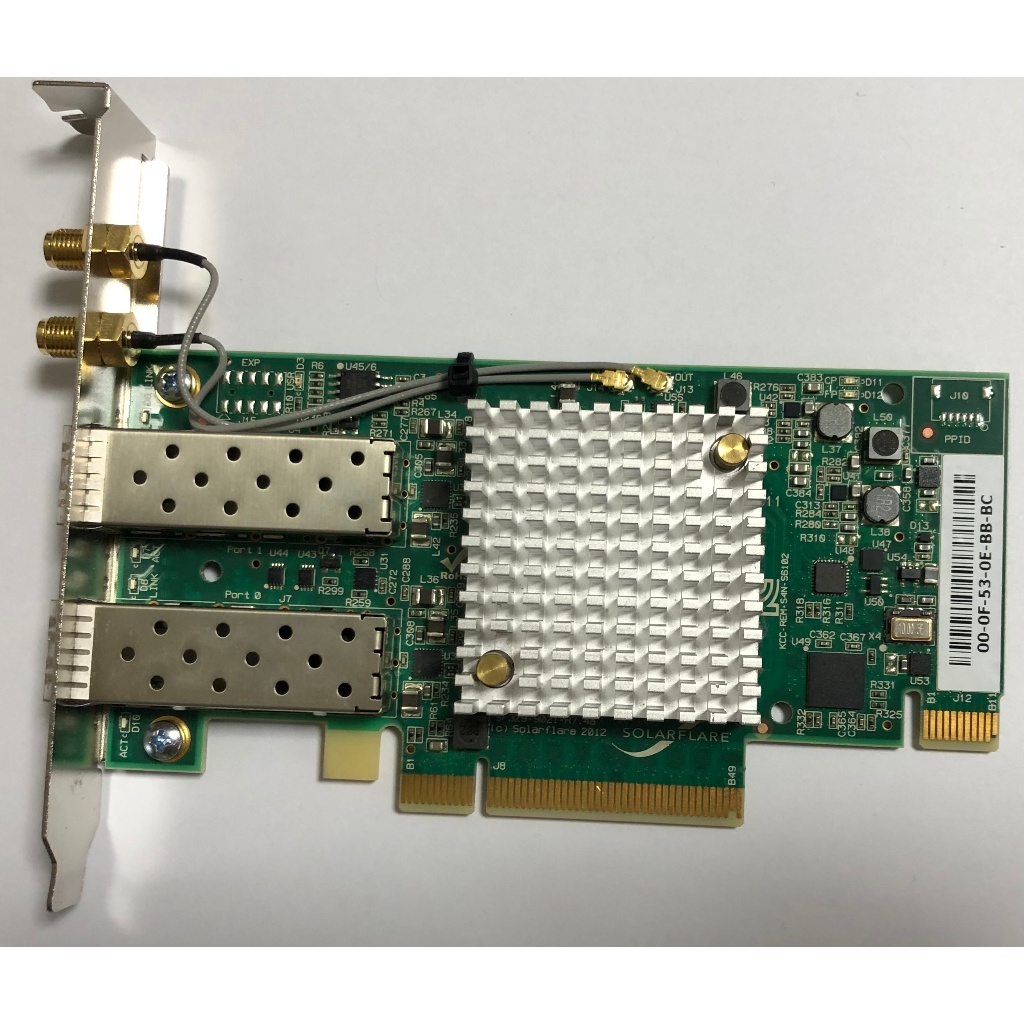 Solarflare S6102 10 Gb/S 2-Port(s) Sfp+ Pcie 2.0 X8 Nic W/Pps Network ...