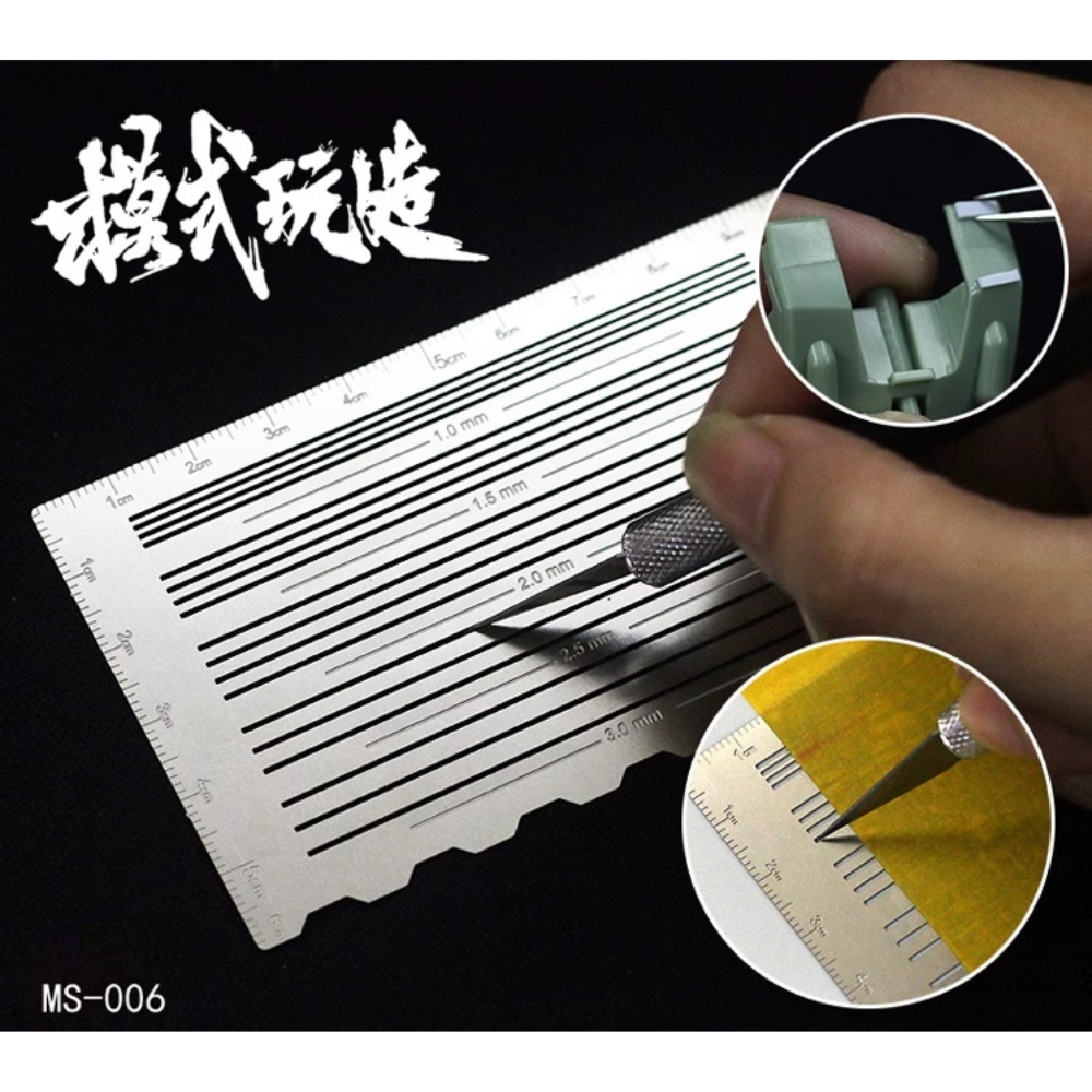 Cutting Masking Plate For Gundam Model MS006 Stainless Steel Slit Helps ...