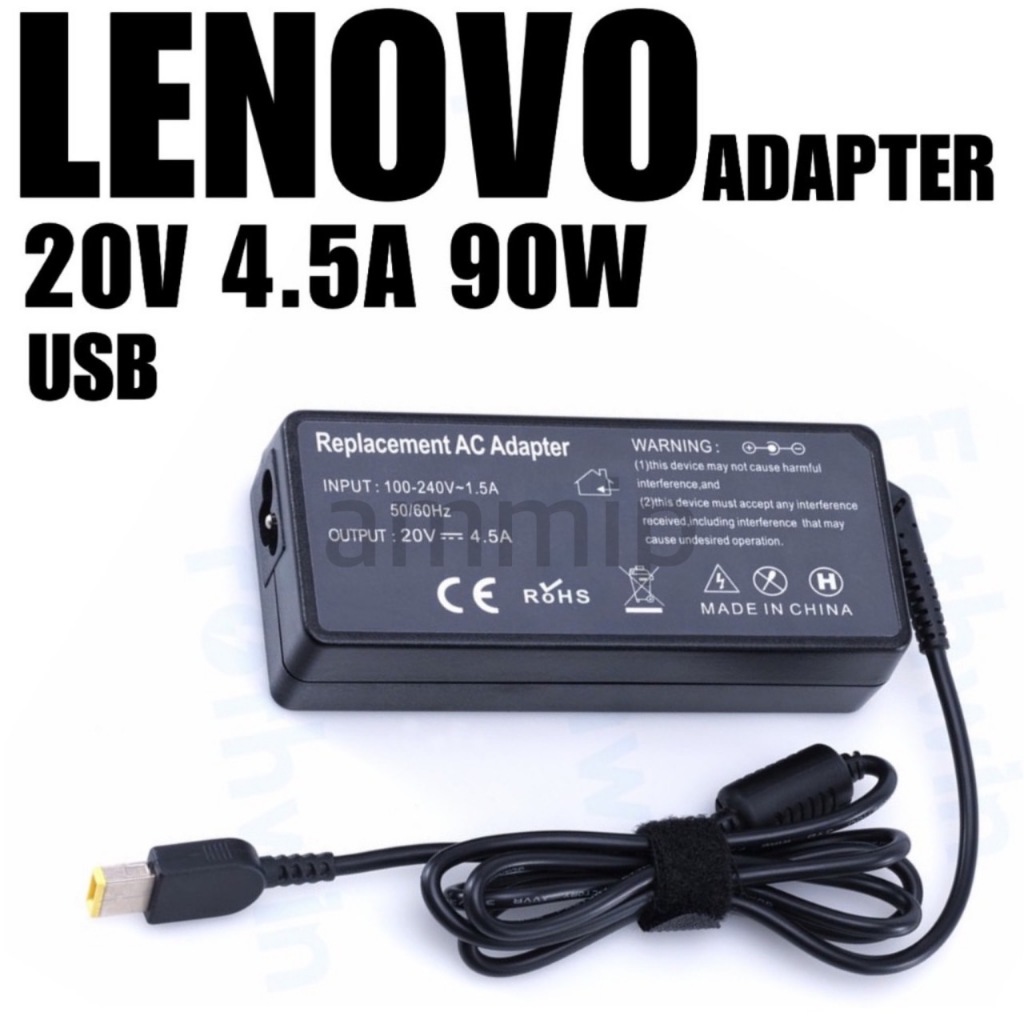 LENOVO ADAPTER NOTEBOOK 90W 20.0V-4.5A 90W (USB CONNECTOR) | Shopee ...