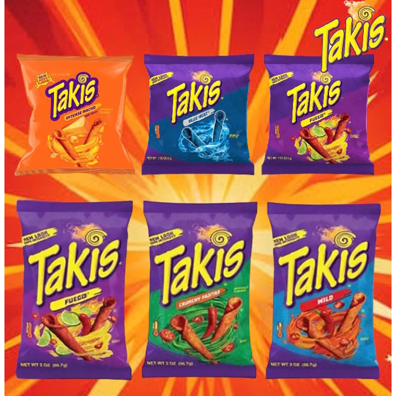 Imported Popular Snacks Spicy Tongue Blue Takis Many Flavors Sour Zeed ...