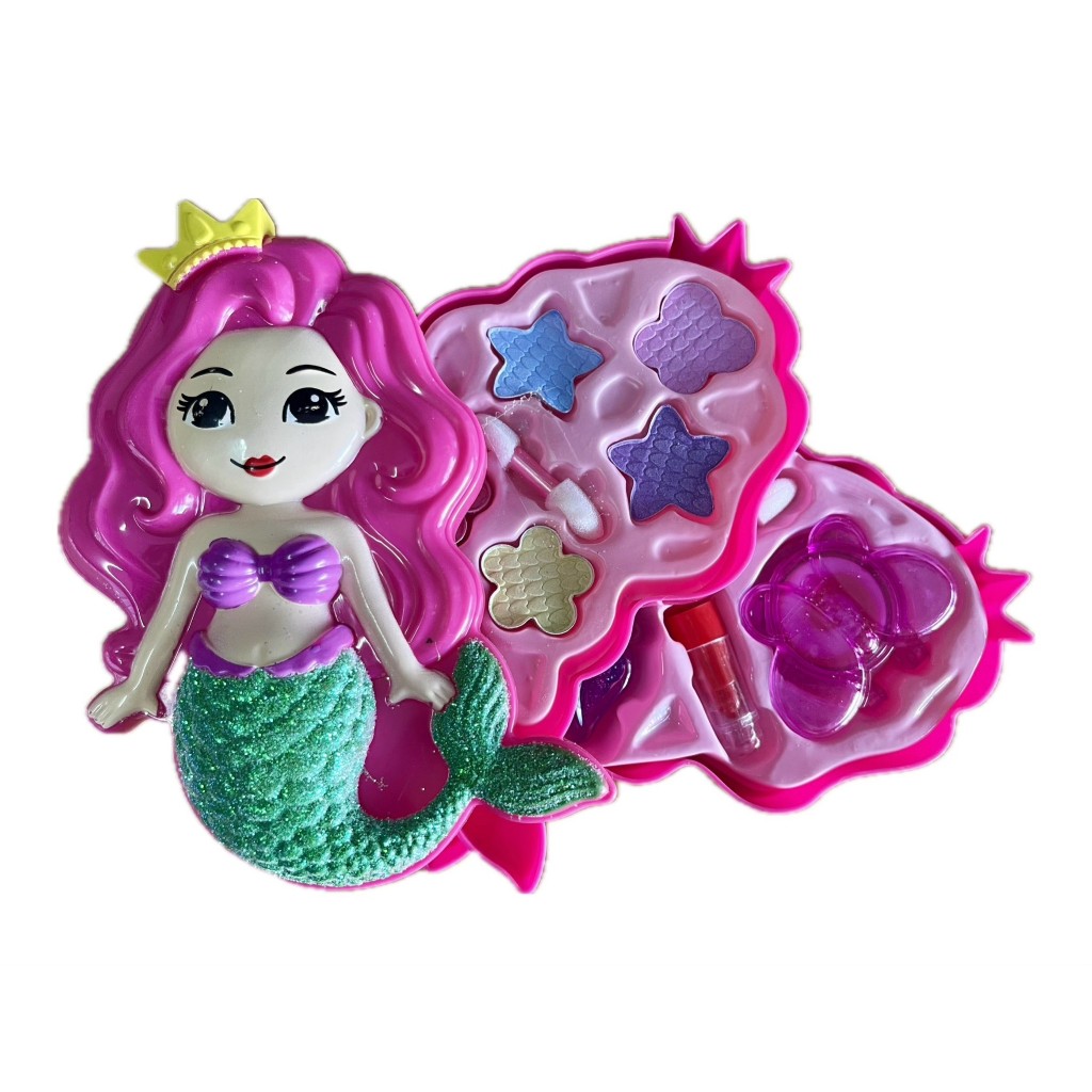 Double Layer Mermaid Makeup Set Children's Toys Cosmetics | Shopee ...