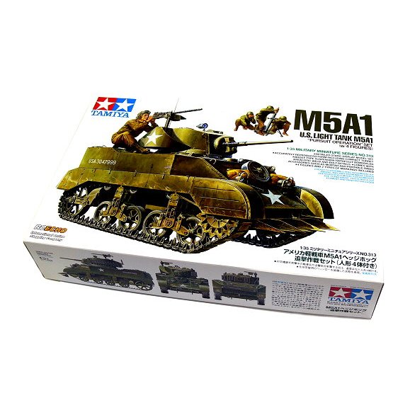 Plastic Model Assembled TAMIYA Scale 1/35 US Light Tank M5A1-Pursuit ...