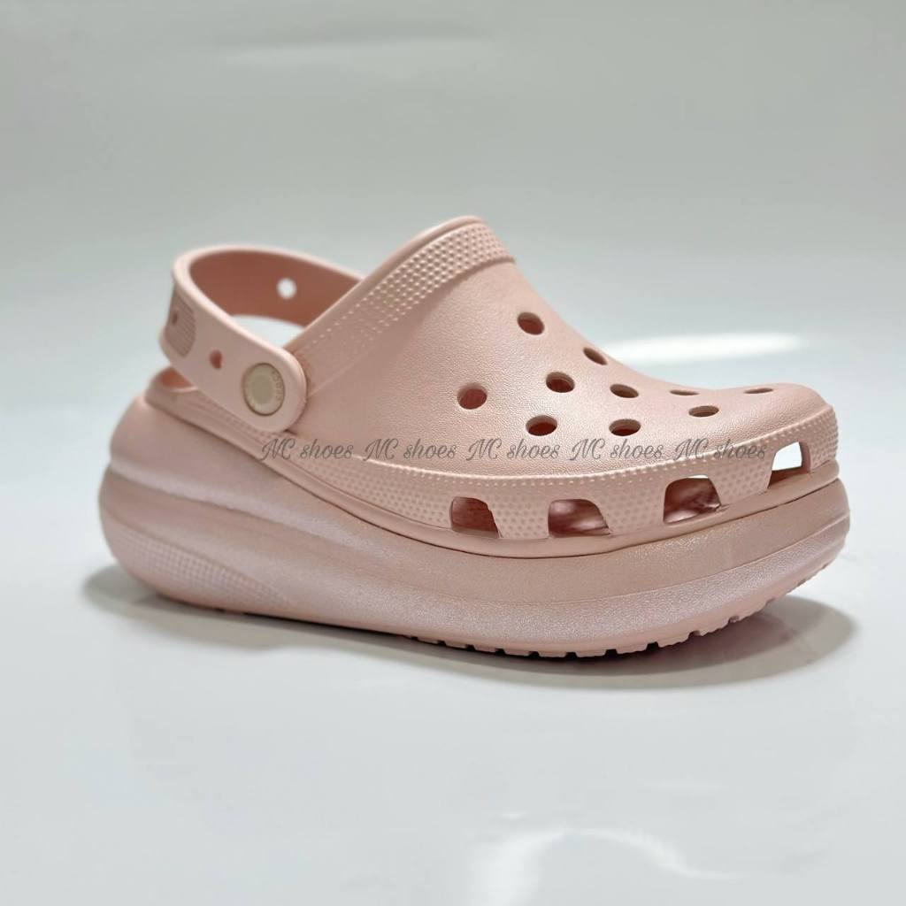 crocs Crush Shimmer Clog Shiny Pink Beach Shoes For Women | Shopee ...