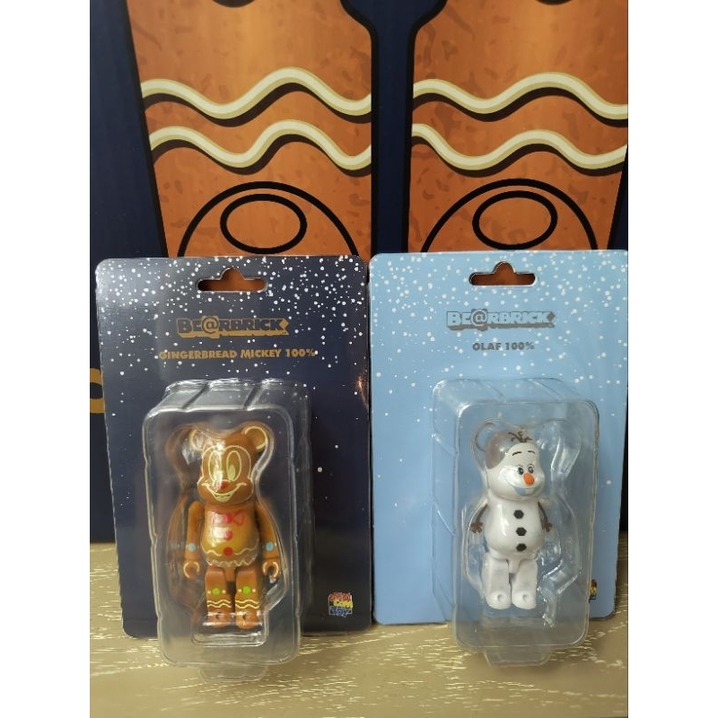 Bearbrick Limited Edition Olaf/Gingerbread Mickey | Shopee Philippines