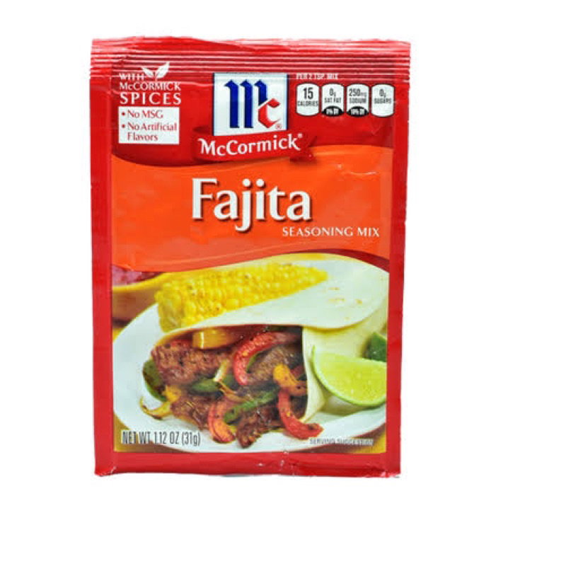 Mccormick Fajitas seasoning mix 31g. Fajita Powder Imported | Shopee ...