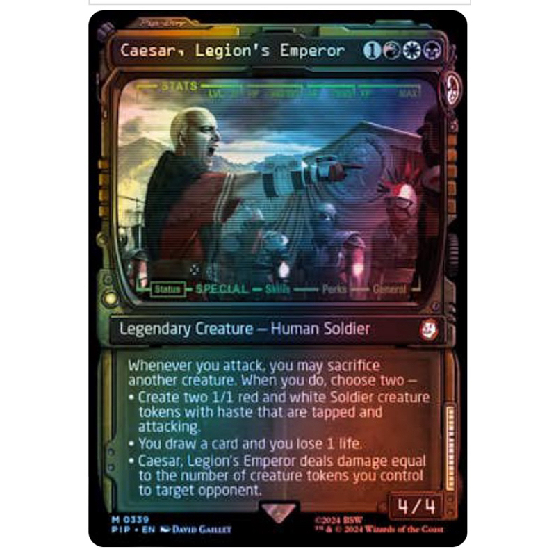 Universes Beyond: Fallout Variants Foil: Caesar Legion's Emperor (0339 ... Universes Beyond: Fallout Variants Foil: Caesar Legion's Emperor (0339 ...