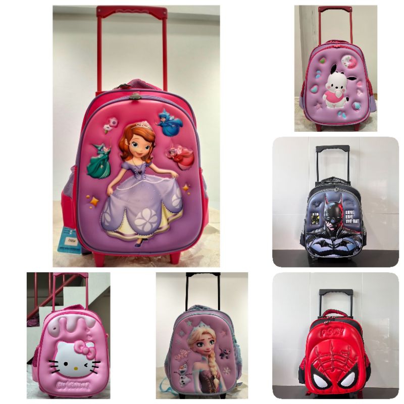 School Bag With Wheels For Kids Size 14/16 Inches Can Be Carried On The ...