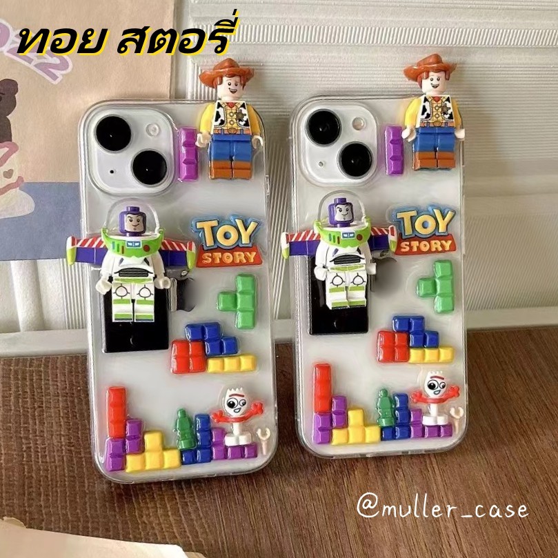 iPhone 15 14 13 12 Pro Max Cartoon Toy Story Wooden Block Case for 12 ...