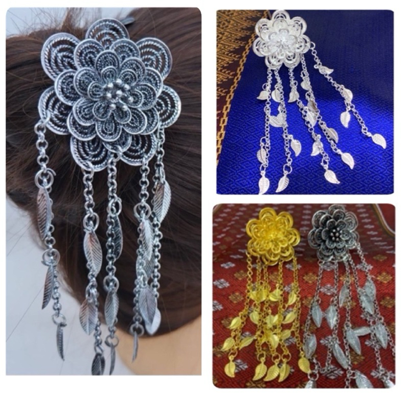 Lanna Hair Pin To Wear With Thai Dress Beautiful Dress. | Shopee ...