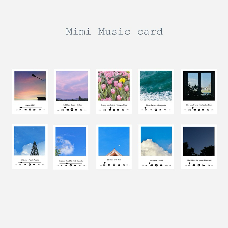 Mini music card minicard postcards Cards Photo Size 8x10cm. | Shopee ...