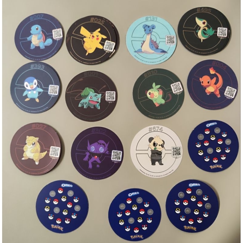 Oreo x Pokémon Pokemon Card There Are 16 Types And Round Coins ...