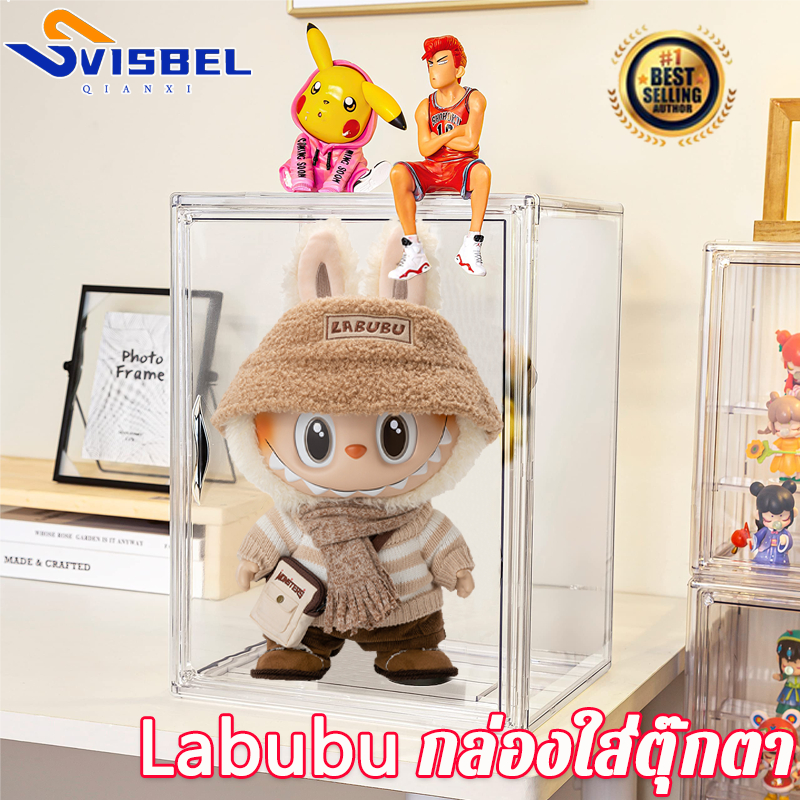 Shipped From Thailand Display Cabinet Clear Acrylic box Model Labubu ...