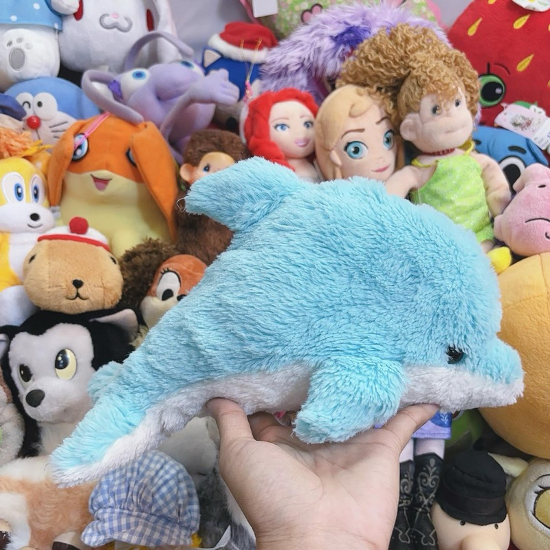 Soft Blue Dolphin Doll Cute Beast Work: Animals Plush/A show original ...